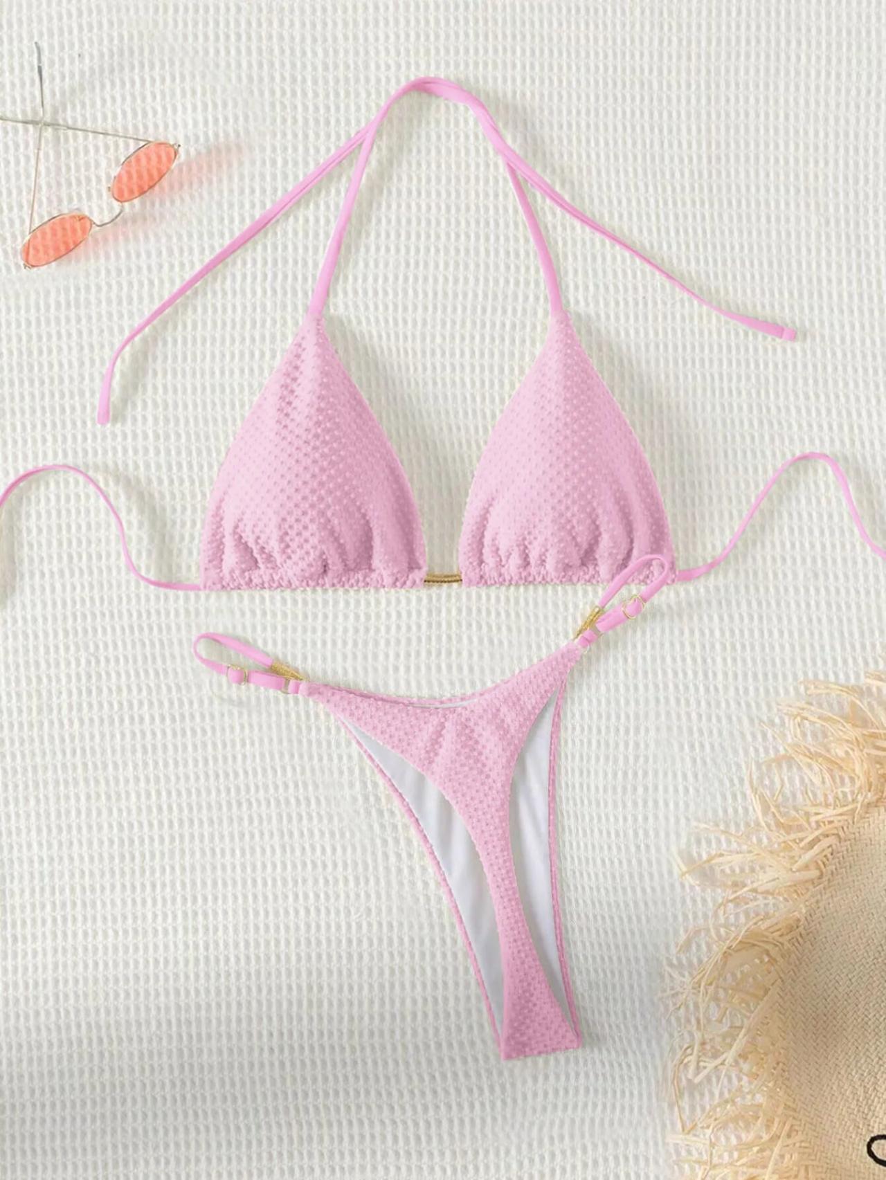 light pink bikini set